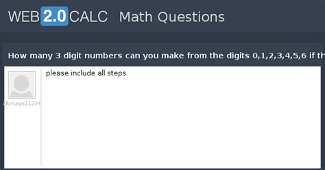 view question how many 3 digit numbers can you make from the digits 0