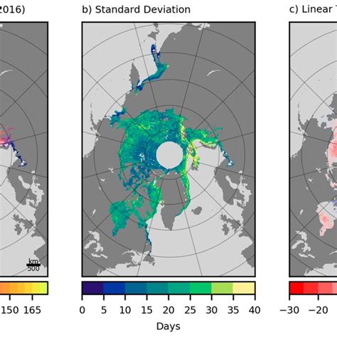 The Mean A Standard Deviation Std B And Linear Decadal Trend Of