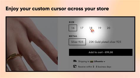 Kaching Custom Cursor Choose A Mouse Cursor From Our Gallery Or Upload Your Shopify App Store