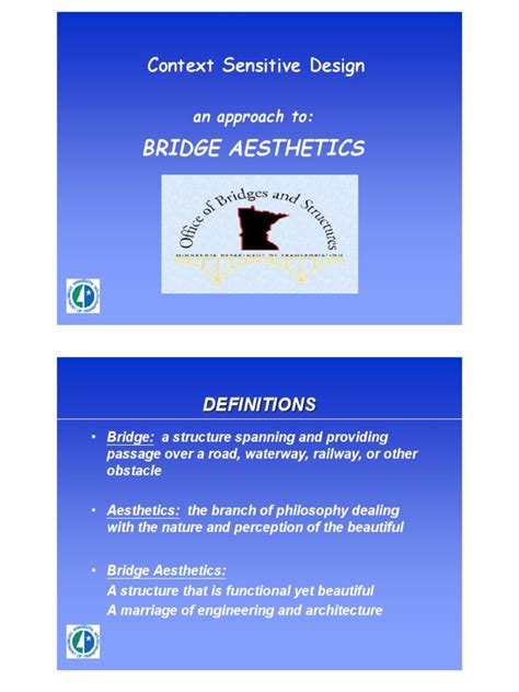 Bridge Aesthetics Context Sensitive Design Pdf Bridge Traffic