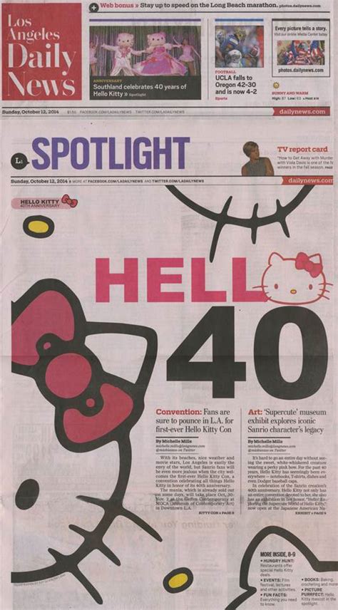 La Daily News Spotlights Hello Kitty Turning 40 Japanla