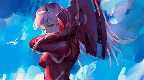 Zero Two 1920 X 1080 Darling In The Franxx Zero Two Hiro Zero Two