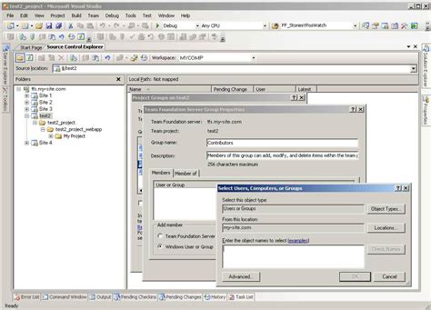 Team Foundation Server 2008 Tutorial Project Group Membership