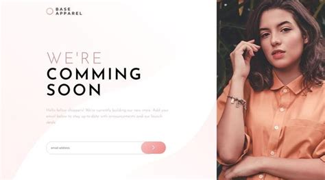 Frontend Mentor Base Apparel Coming Soon Master Using Css Grid And