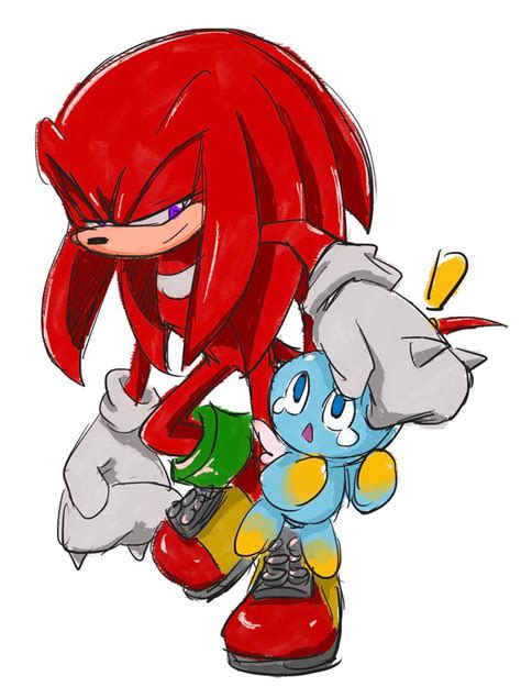 Knuckles And Chao By Amberday On Deviantart