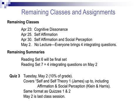 Ppt Remaining Classes And Assignments Powerpoint Presentation Free