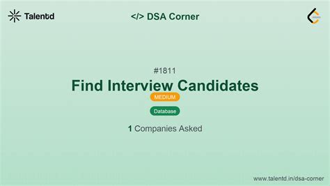 Find Interview Candidates Dsa Problem Talentd