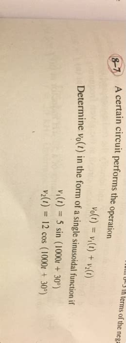 Solved Repeat The Analysis Of Problem If V R Chegg Com