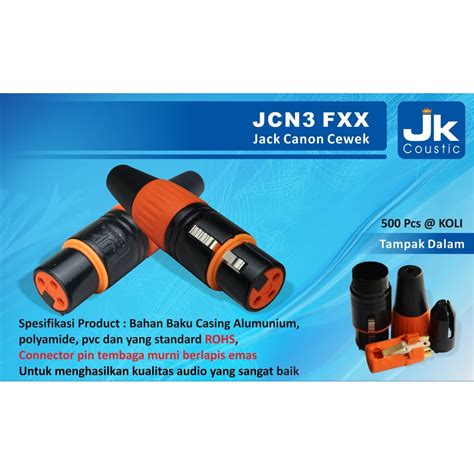 Jual Jack Canon Cewek JK Coustic JCN3 FXX Jack Canon Female Shopee Indonesia