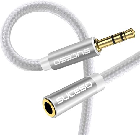 SUCESO Headphone Extension Cable Aux Stereo Jack Lead 3 5mm Male To Female Audio Cable Earphone