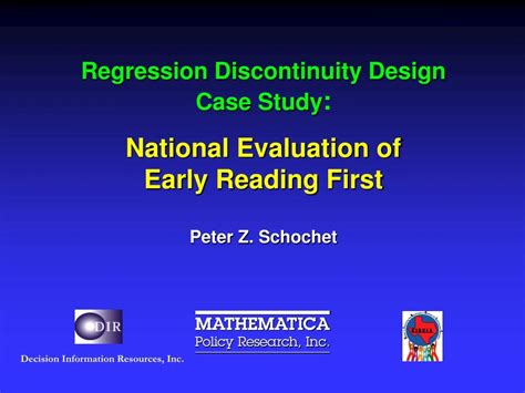 PPT Regression Discontinuity Design Case Study National Evaluation Of Early Reading First