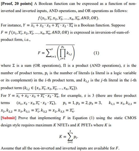 Solved A Boolean Function Can Be Expressed As A Function Of