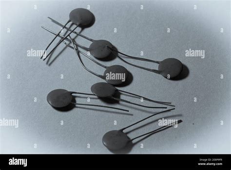 Electronic Components Scattered And Isolated On White Background Stock