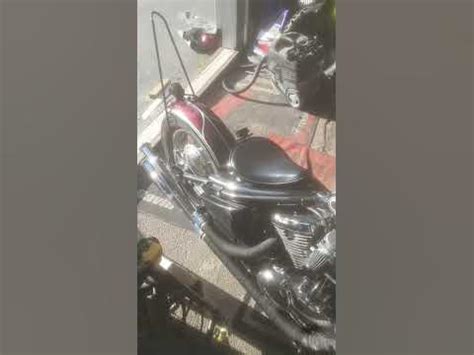 kawsaki vn800 chopper, straight pipe, coldstart - YouTube