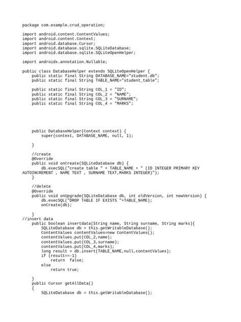 Database Helper Pdf Boolean Data Type Data