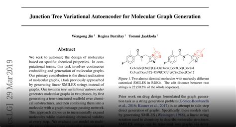 Paper Page Junction Tree Variational Autoencoder For Molecular Graph Generation