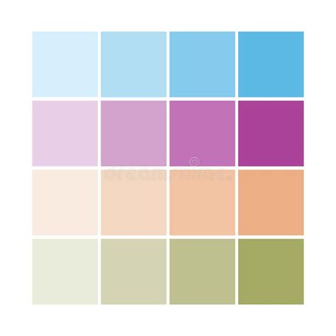 Color Palette Blocks Gradient Tone Squares Multicolor Palette Design Bright Vector