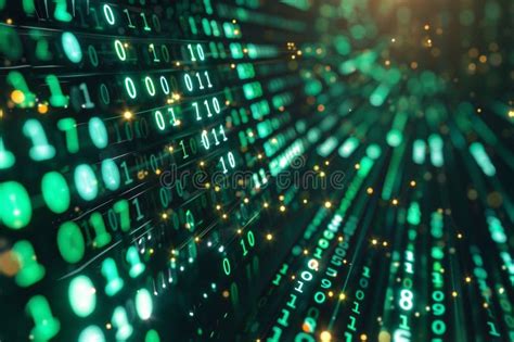 Abstract Digital Background With Binary Code Stock Illustration Illustration Of Green