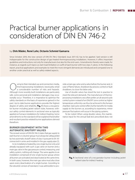 Practical Burner Applications of DIN en 746-2 | PDF | Combustion | Valve