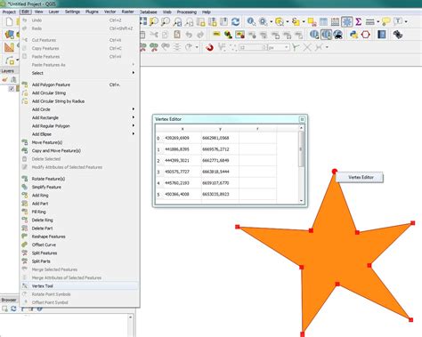 Manually Edit Shapefile Coordinates Polygon Qgis 3 Geographic