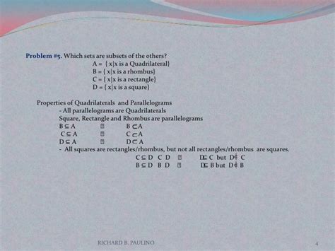 Set Theory And Logic Problem Set