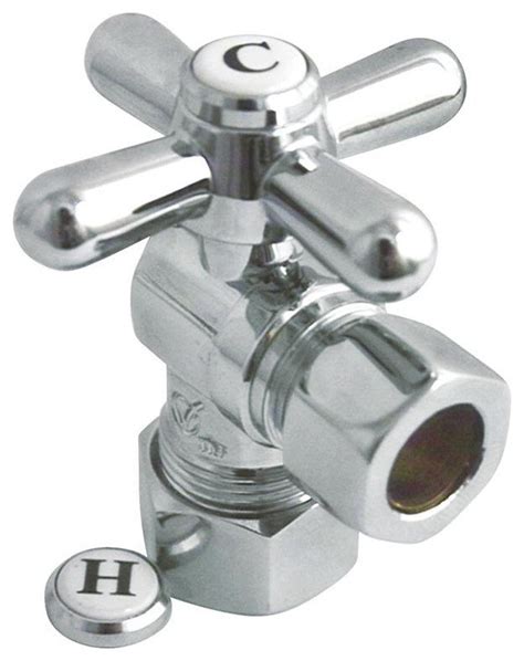Kingston Brass Od Compression Angle Shut Off Valve Cc X Traditional Bathroom Sink