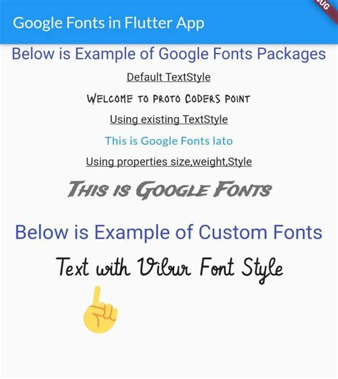 Flutter Google Fonts Package Library OR Use Custom Fonts In Flutter