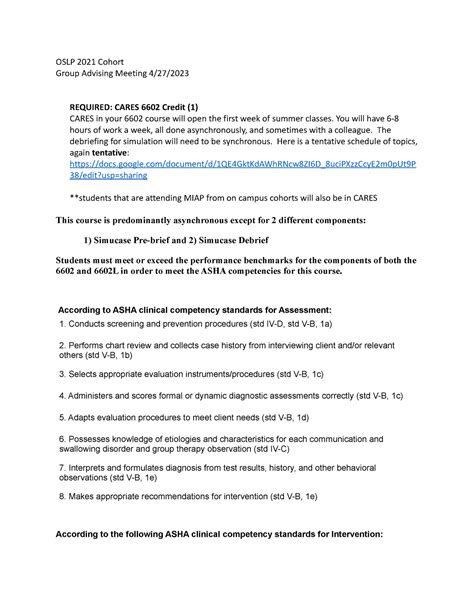 Oslp 2021spring Cohortadvising Meeting 4 27 23 Oslp 2021 Cohort