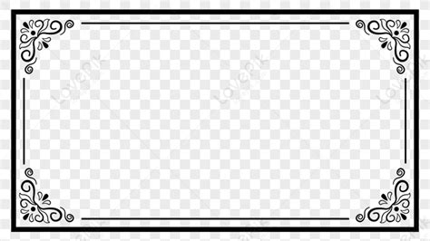 테두리 블랙 심플하고 미니멀한코너 마크제목 상자검은 Png 일러스트 무료 다운로드 Lovepik