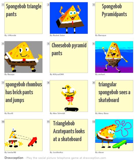 Spongebob Triangle Pants Drawception