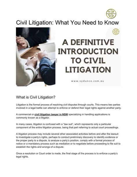 Ppt A Definitive Introduction To Civil Litigation Powerpoint