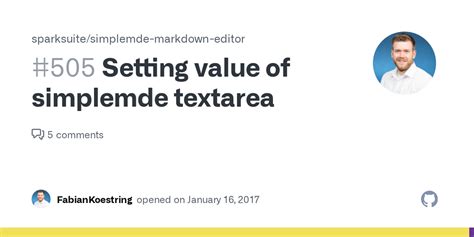 Setting Value Of Simplemde Textarea · Issue 505 · Sparksuitesimplemde