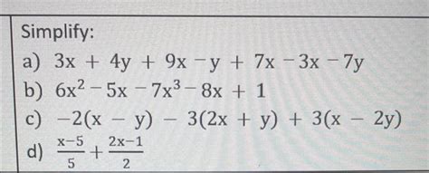 Solved Determine The Value Of X In Each Of The Fol