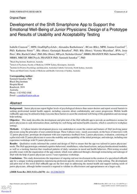 Pdf Original Paper Development Of The Shift Smartphone App To Support The Emotional Well Being