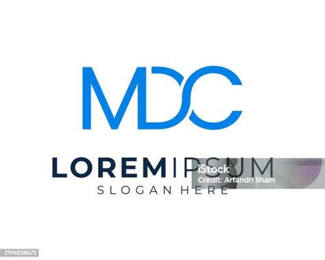 이니셜 편지 Mdc 글꼴 글자 모노그램 현대 단순 미니멀리스트 벡터 디자인 일러스트 레이 션 개념에 대한 스톡 벡터 아트 및