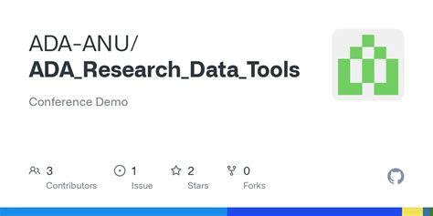 GitHub ADA ANU ADA Research Data Tools Conference Demo