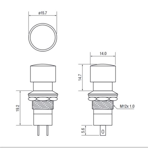 Latching Spst On Off Push Button Switch With Red Dome Button Railwayscenics