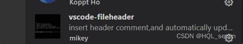 Vs Code之vscode Fileheader 添加文件头部注释 Csdn博客