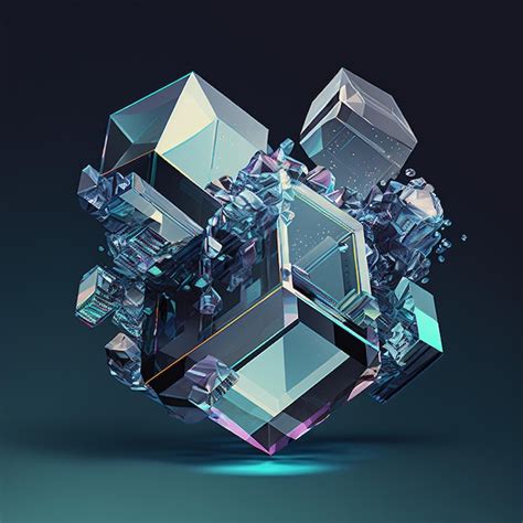 Premium Photo Geometric Cubic Shape With Ravishing Spectrum Of Prismatic Color