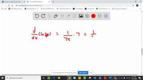 Derivatives Involving In X Find The Following Derivatives D D X Ln7 X Numerade