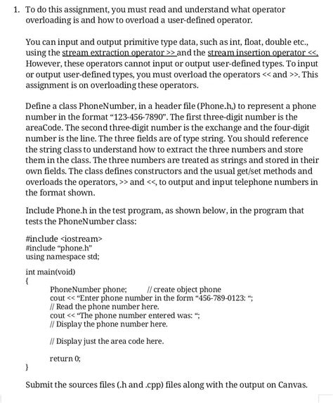 Solved 1 To Do This Assignment You Must Read And