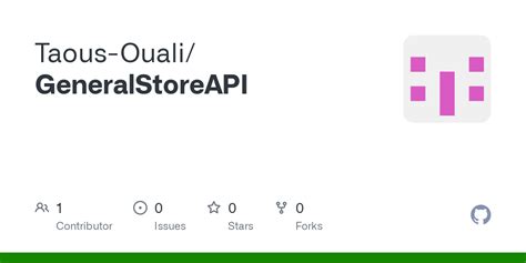 Github Taous Oualigeneralstoreapi