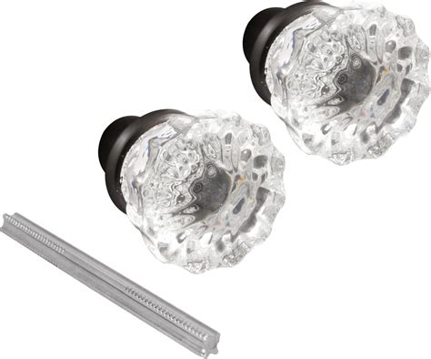 Prime Line E 28317 Mortise Style Fluted Glass Door Knobs Perfect For