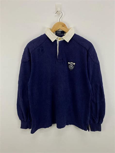 Vintage Polo Ralph Lauren Long Sleeve Rugby Sweater Sweatshirt Etsy