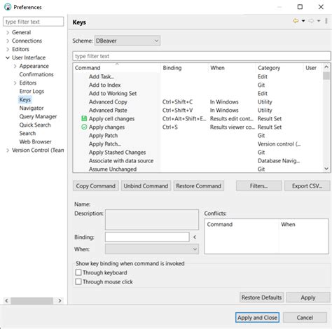 ctrl key down up arrow scrolling · issue 13204 · dbeaver dbeaver