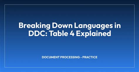 Breaking Down Languages In Ddc Table 4 Explained Lis Library And Information Science Academy