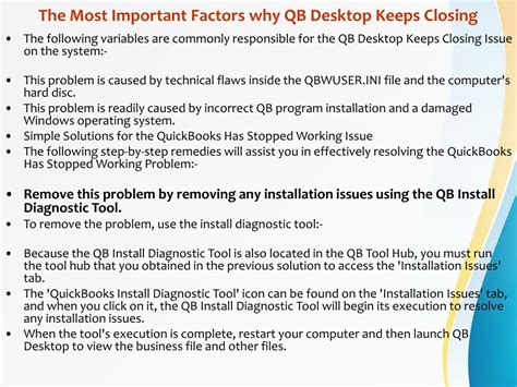 ppt guide for getting rid of the quickbooks keeps crashing issue powerpoint presentation id