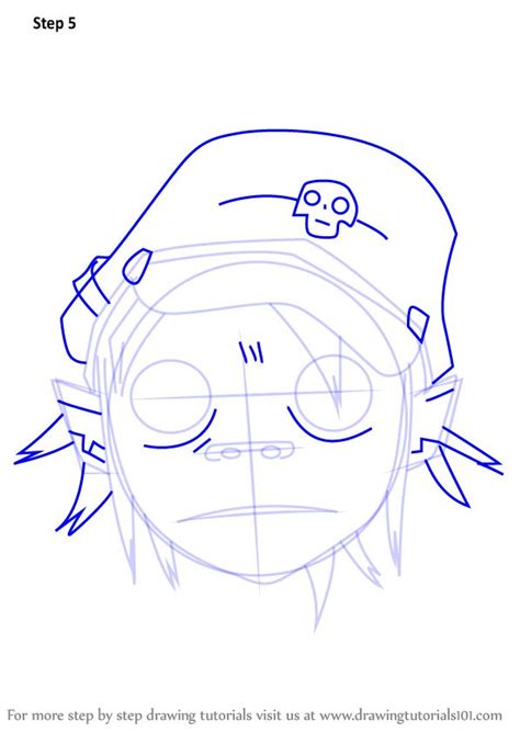 Learn How To Draw D From Gorillaz Gorillaz Step By Step Drawing Tutorials Gorillaz
