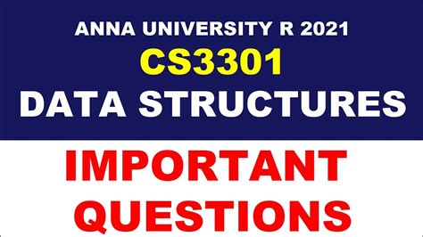 Cs3301 Data Structures Important Questions Anna University Manojkumar