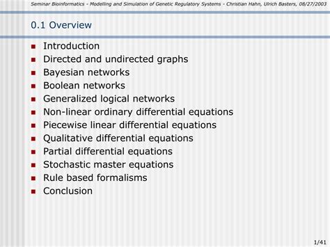 Ppt Modeling And Simulation Of Genetic Regulatory Systems Powerpoint